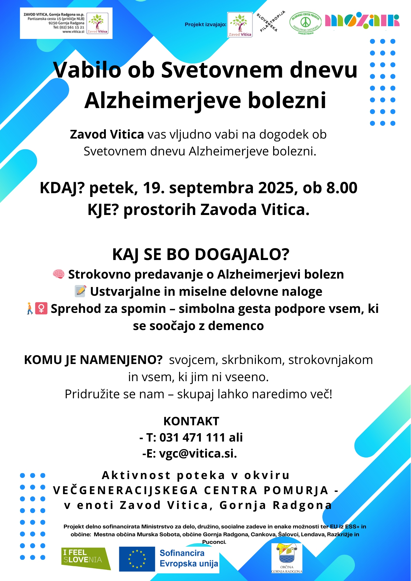 Prireditev ob svetovnem dnevu Alzheimerjeve bolezni - Visit Radgona